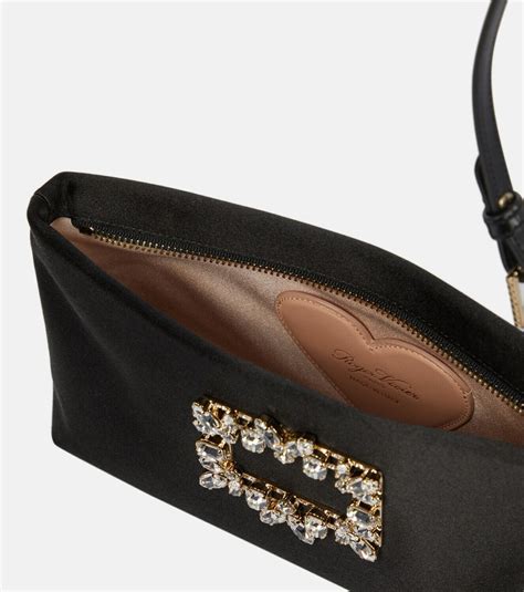 Roger Vivier Rv Nightlily Mini Satin Shoulder Bag Roger Vivier