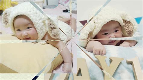 우리 첫째둘째의 백일사진 비교영상 셀프 100일 촬영백일상아기백일사진찍기 Youtube