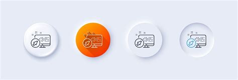 컴퓨터 회선 아이콘입니다 웹 시스템 서명 모니터 기호입니다 선 아이콘 벡터 0명에 대한 스톡 벡터 아트 및 기타 이미지 0명 3차원 형태 고급 Istock