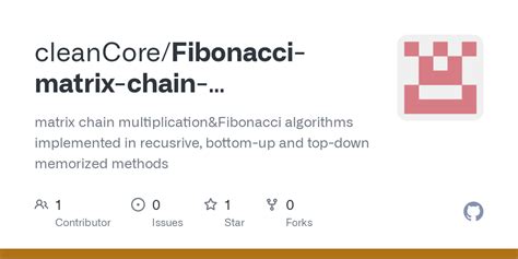 github cleancore fibonacci matrix chain multiplications matrix chain
