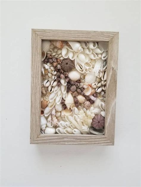 Seashell Wall Art Beach Home Decor Coastal Decor Seashell Mosaic