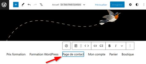 comment ajouter une page à un menu de navigation dans wordpress 2