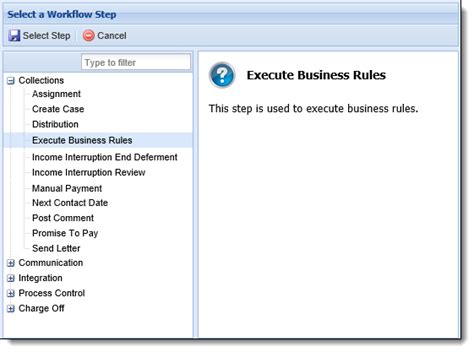 Execute Business Rules Workflow Step