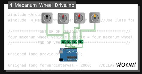 4mecanumwheeldrive Wokwi Esp32 Stm32 Arduino Simulator