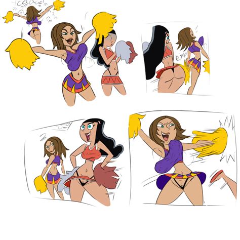 Rule 34 2girls Ass Bonnie Rockwaller Butt Bump Cheerleader