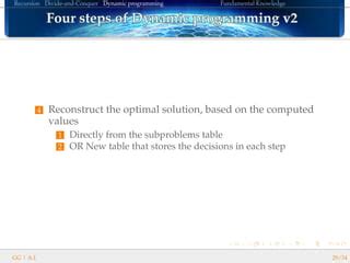 Divide Conquer Dynamic Programming PPT