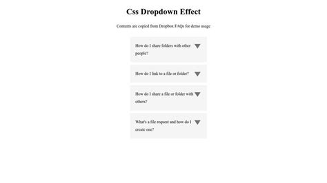 Codepen Css Slidedown Dropdown Div