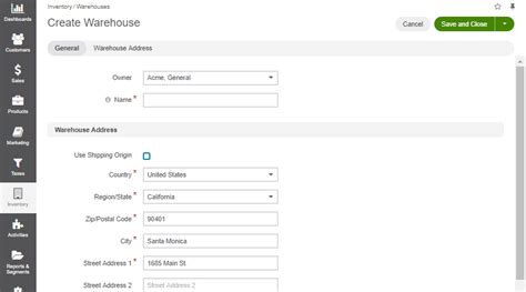 Manage Warehouses In The Back Office Orocommerce Orocrm And