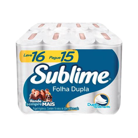 Sublime Papel Higiênico Folha Dupla Rappi