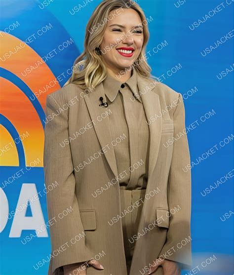 Nyc The Today Show Scarlett Johansson Suit Usa Jacket