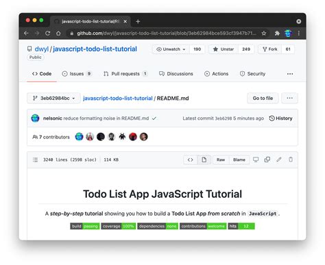 Tidy Up Badges Issue Dwyl Javascript Todo List Tutorial GitHub