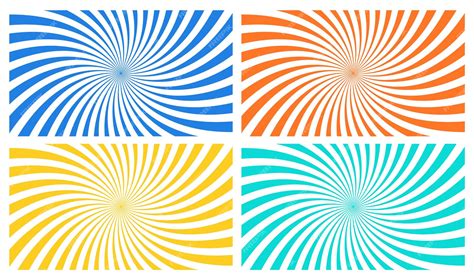 Premium Vector Radial Sunburst Wide Background Colorful Vector Set