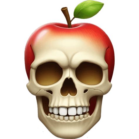 Skull Apple Emoji Ai Emoji Generator