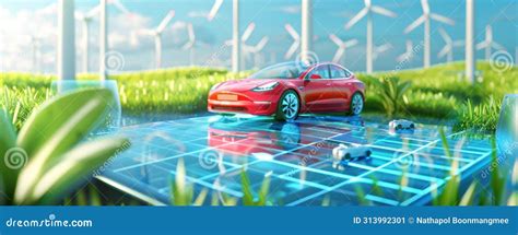 engaging infographic on ev battery generative ai stock illustration