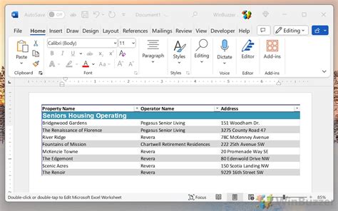 How To Insert An Excel Table Into Word Documents Winbuzzer