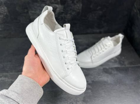 Білі чоловічі шкіряні кеди Zangak Т 610 купити в інтернет магазині Fashion Ua