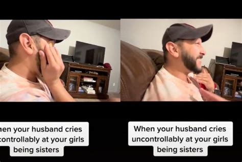 Tearful Dad Cant Hide His Emotions Watching His Daughters Play