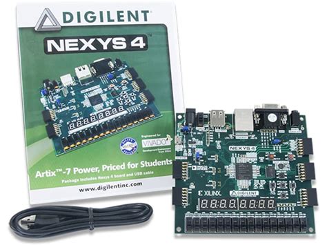 Digilent 410 274 Nexys 4 Artix 7 FPGA Trainer Board TEquipment