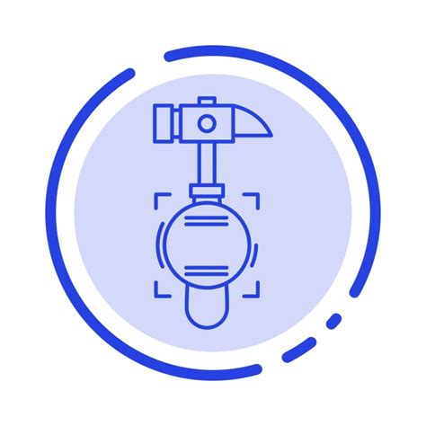 Line Break Clipart Png Images Hammer Crash Break Tool Blue Dotted Line
