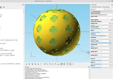 D Part Design With Inkscapeand OpenScad DXF Dimples