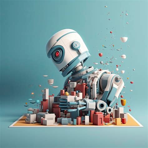 Premium Ai Image A Robot Head With A Circuit Board And A Circuit
