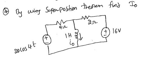 Solved By Using Superposition Theorem Find I O Chegg