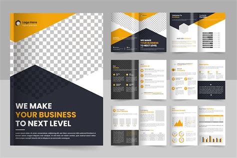 Premium Vector Corporate Brochure Editable Template Layout Business Brochure Template Layout