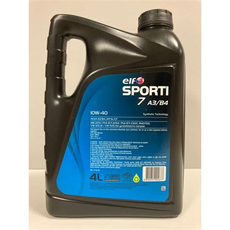 Elf Sporti 7 A3-B4 10W-40 Motor Yağı 4 Litre (Üretim Yılı: Fiyatı
