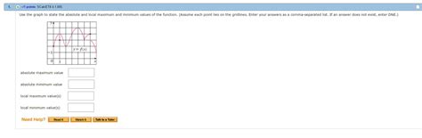 solved use the graph to state the absolute and local maximum