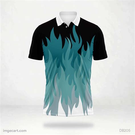 Black And Teal Flames Jersey Design Imgecart
