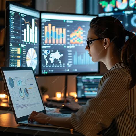 Premium Photo A Data Scientist Visualizing Machine Learning Computer