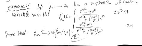 Solved Exercise On Let Xxn Be A Seghance Of Randon Variable