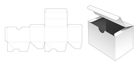 Folded Lid Flip Box Packaging Vector Art At Vecteezy