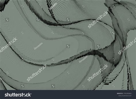 Abstract Monochrome Linear Halftone Pattern Soft Stock Vector Royalty