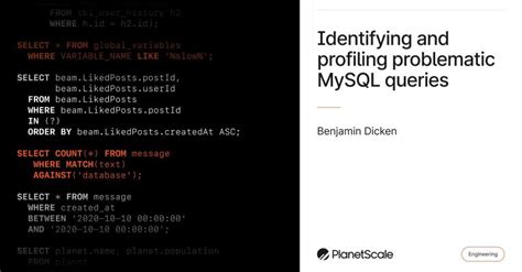 Identifying And Profiling Problematic Mysql Queries — Planetscale Geshan Manandhar
