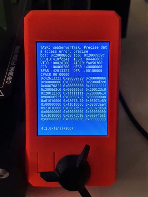 Mini Firmware Crash Error Blue Screen Of Death · Issue 791 · Prusa3dprusa Firmware Buddy