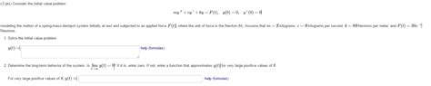 Solved Consider The Initial Value Problem My Cyky