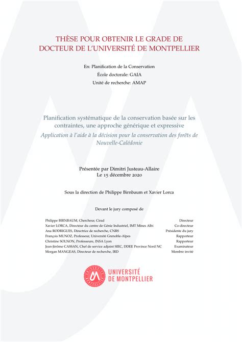 Pdf Constraint Based Systematic Conservation Planning A Generic And Expressive Approach