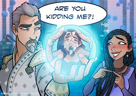 Rule 34 1girls 4boys Asha Disney Black Hair Blush Breasts Brown