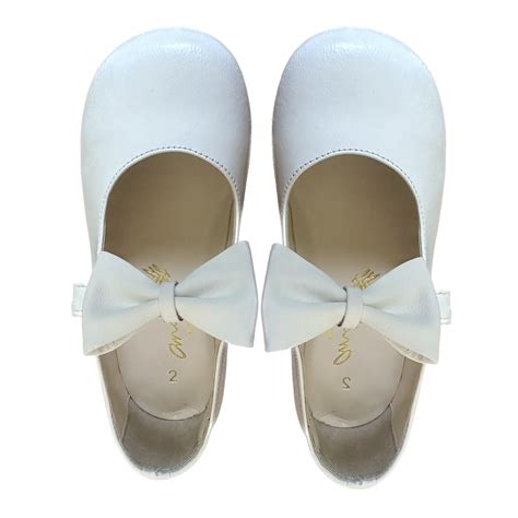 Sapato Infantil Ananás Beth Couro Branco Meuananas