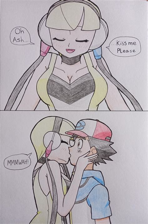 Elesa Kisses Ash By Stuanimeart On Deviantart
