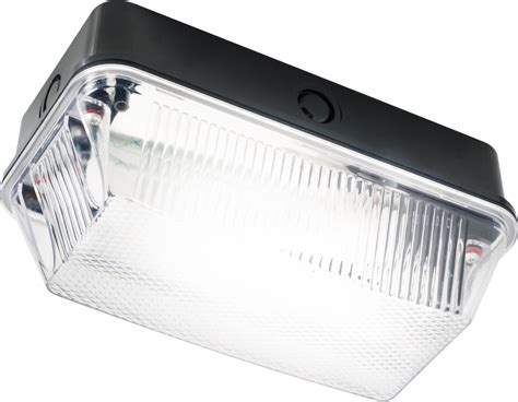 230v Ip65 60w B22 Bulkhead With Clear Prismatic Diffuser And Black Plastic Base Ml Accessories