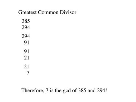 Greatest Common Divisor Ppt Download