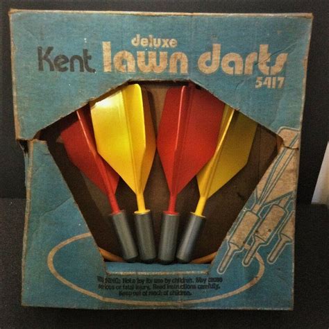 Kent Classic Lawn Yard Darts In Original Box Model 5417 Rare Vintage
