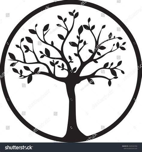 Tree Life Tree Circle Vector Art Stock Vector Royalty Free Shutterstock