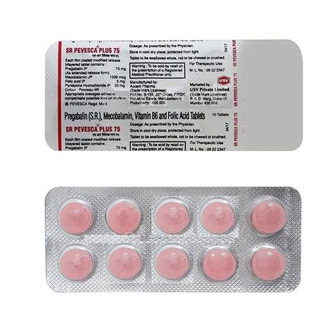 Sr Pevesca Plus 75 Strip Of 10 Tablets Health And Personal
