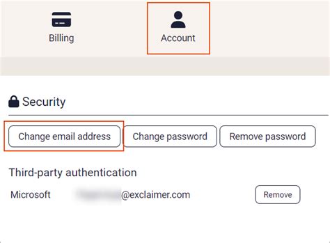 Change Email Address Exclaimer Knowledge Base