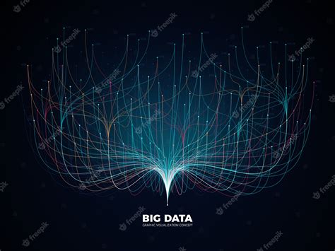 Premium Vector Big Data Network Visualization Digital Music Industry