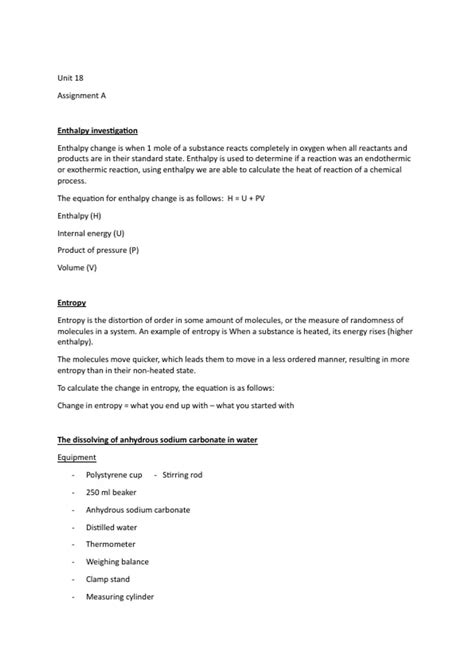 Btec Level 3 Applied Science Unit 18 All Assignments Industrial Chemical Reactions Stuvia Uk