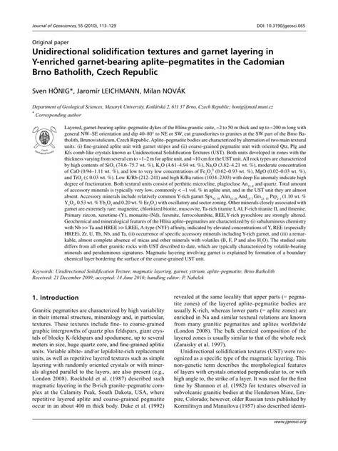 Pdf Original Paper Unidirectional Solidification Textures And